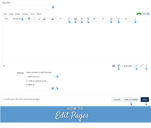 How to Edit Pages on Canvas