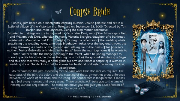 Film Review - Corpse Bride | Genially