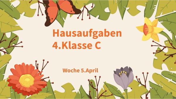 4.Klasse Woche 5.April | Genially
