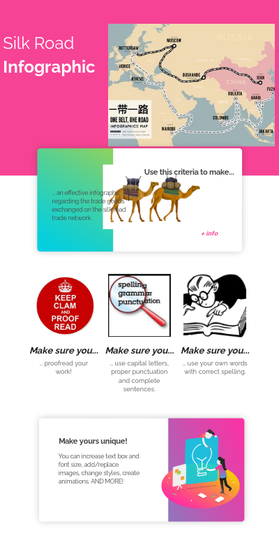 Silk Road Infographic Directions | Genially