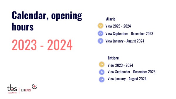 ENG - 2023-2024 - Calendrier bibliothèques TBS