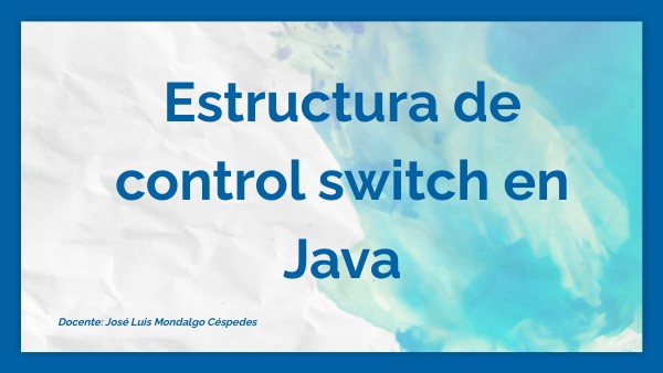 Estructura de control switch