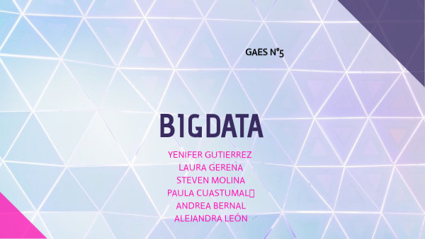 PRESENTACIÓN BIGDATA | Genially