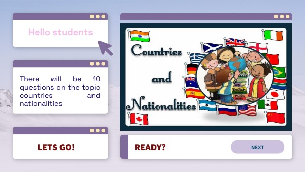 COUNTRIES AND NATIONALITIES
