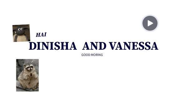 MY HOUSE WE ARE VANESSA AND DINISHA