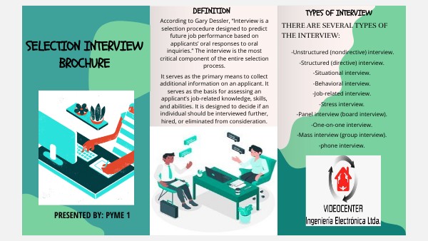 BROCHURE INTERVIEW OF SELECTION | Genially