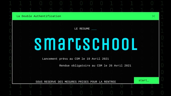 Smartschool : Double Authentification | Genially