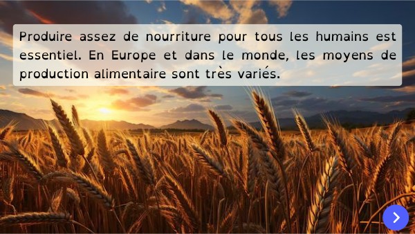 Production des aliments