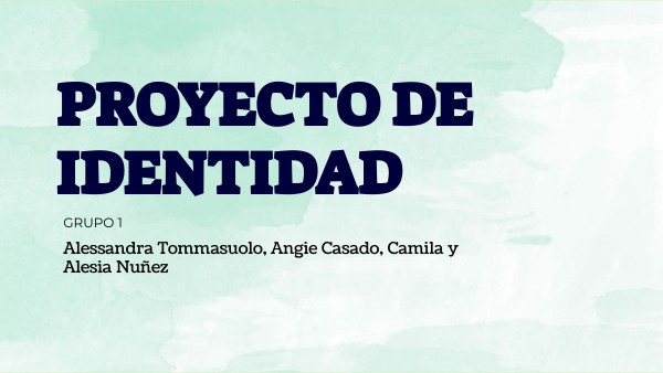 PROYECTO DE IDENTIDAD