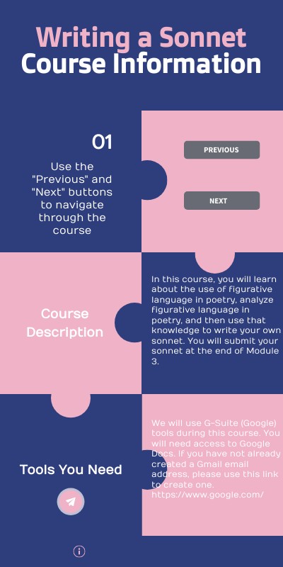 Writing a Sonnet Course Information