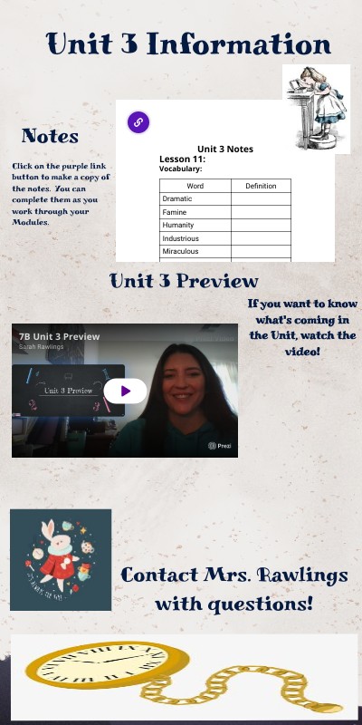 7B Unit 3 Information