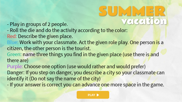 SUMMER VACATION | Genially