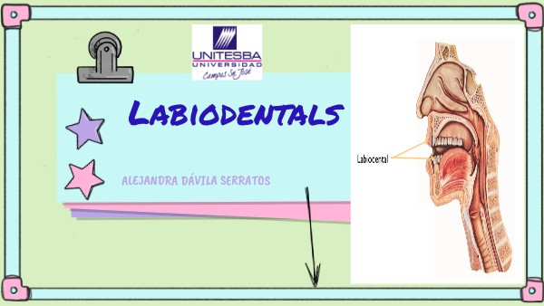 LABIODENTAL . ALEJANDRA DÁVILA SERRATOS