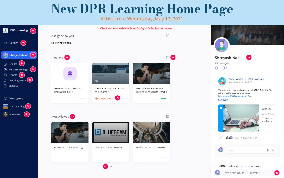 New DPR Learning Home | Genially