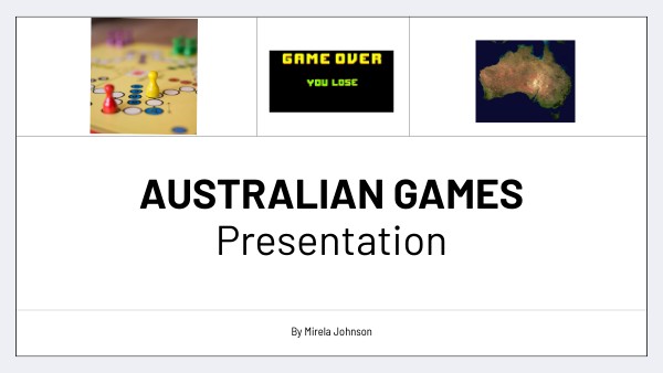 Australian GAMES PRESENTATION