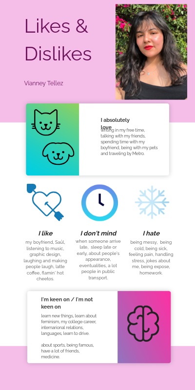 Likes and dislikes | Genially