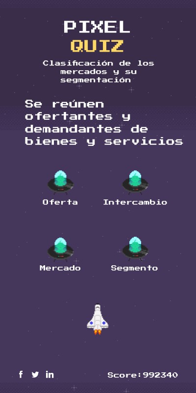 QUIZ PIXEL NAVE ESPACIAL