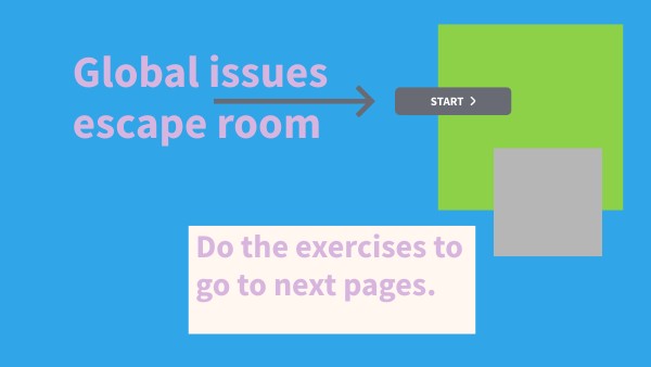 Global problems - escape room | Genially