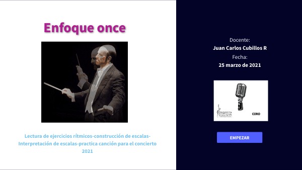 Enfoque once | Genially