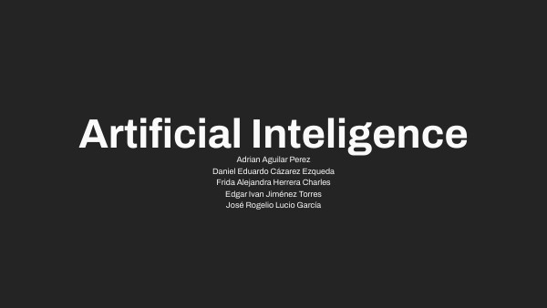 Artificial Intelligence | Genially