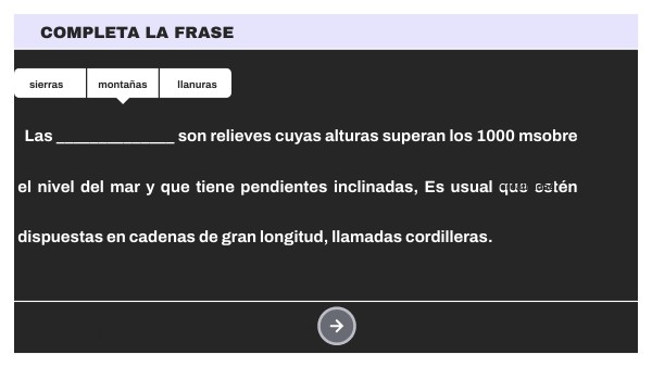 COMPLETAR LA FRASE | Genially