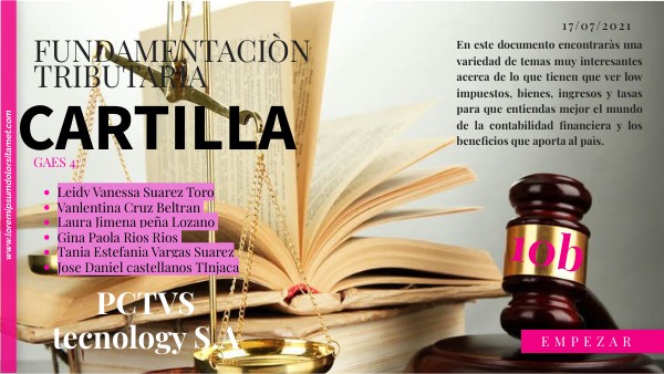 Leidy Suarez-10B-GAES 4-Etapa Productiva-CARTILLA | Genially