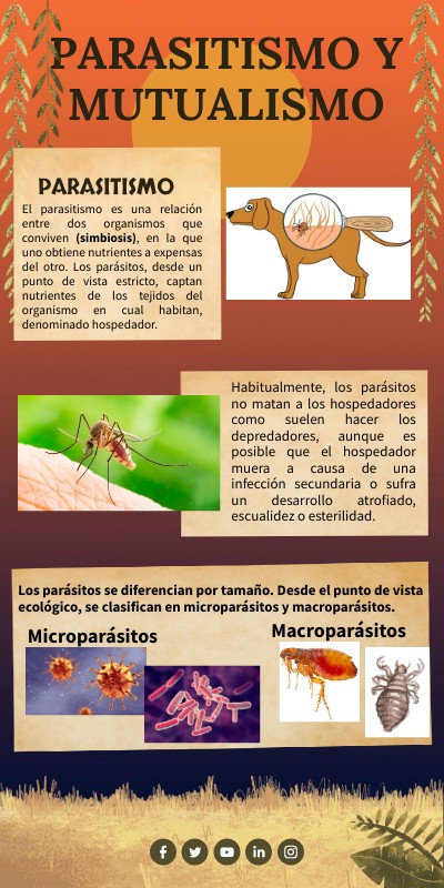 Infografía Parasitismo y Mutualismo | Genially