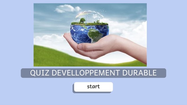 QUIZ Développement Durable | Genially