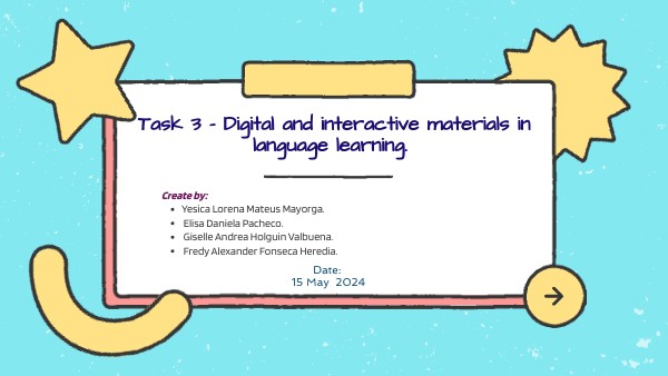 Task 3 - Digital and interactive materials in language learning. | Genially