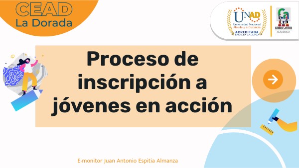 Proceso de inscripción al programa de jóvenes en acción | Genially
