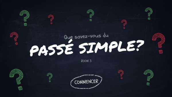 ROOM 3 - QUIZ PASSÉ SIMPLE | Genially