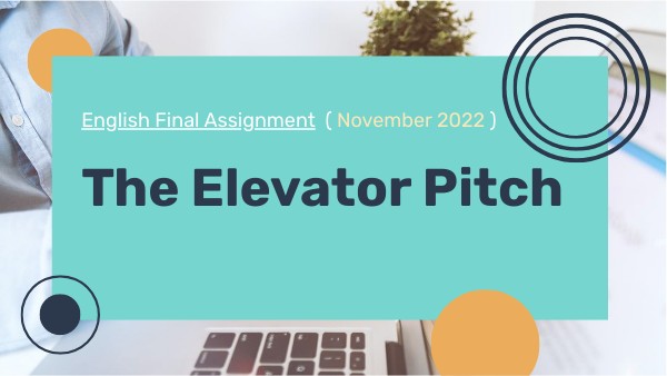 Elevator Pitch | Genially