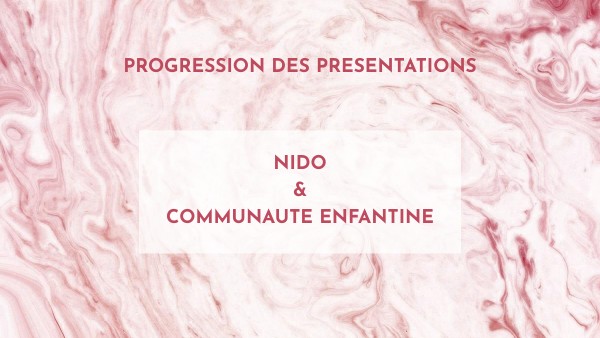 PRESENTATION NIDO & COMMUNAUTE ENFANTINE