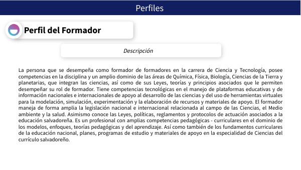 Perfil del Formador | Genially