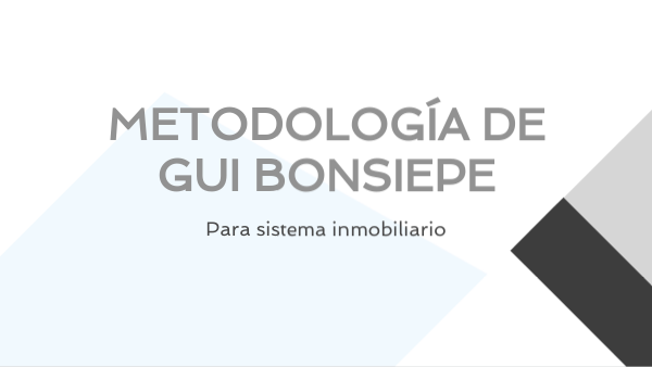 metodologia gui bonsiepe para mobiliario | Genially