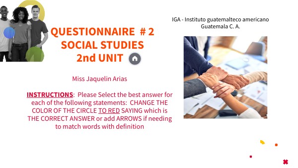 QUESTIONNAIRE # 2 -SOCIAL STUDIES