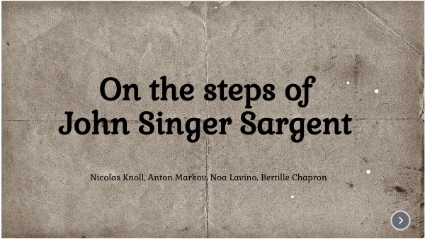 On the steps of John singer Sargent