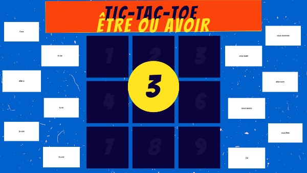 Tic-Tac-Toe - Verbe être ou avoir