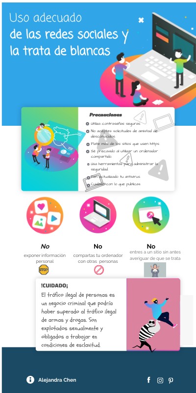 Uso adecuado de las redes sociales y la trata de blancas