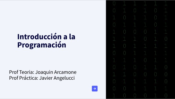 Introduccion Programacion (Practica) | Genially