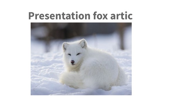 ARCTIC FOX | Genially