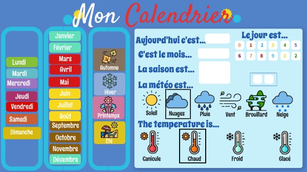 Mon calendrier | Genially