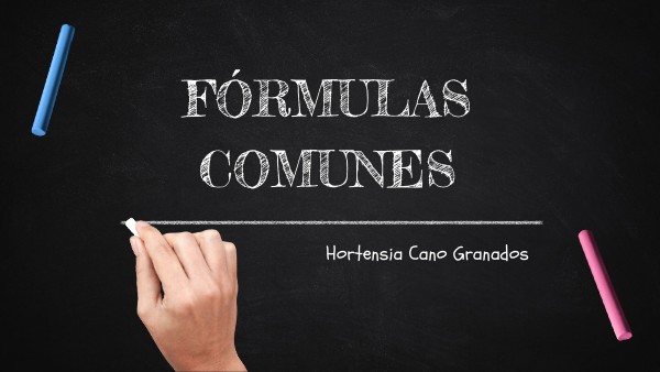 Fórmulas comunes | Genially