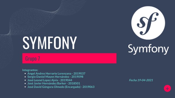 Presentación - Framework Symfony | Genially