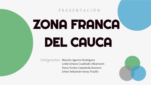 zonas francas de Cauca. | Genially