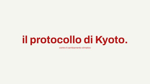il protocollo di kyoto