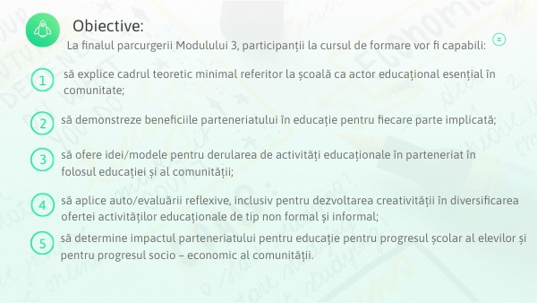 Obiectivele Modulului 5 | Genially