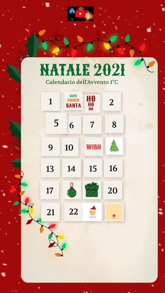 Calendario dell'avvento 1C | Genially