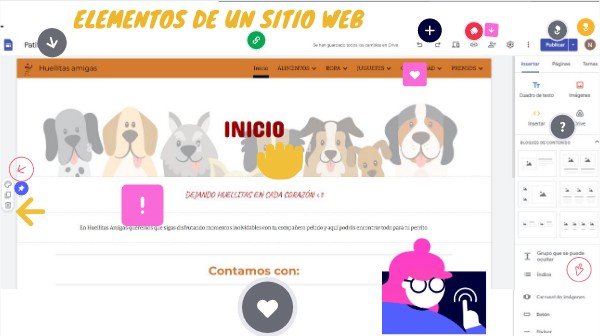 elementos de un sitio web nicole | Genially