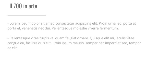 Il 700 in arte